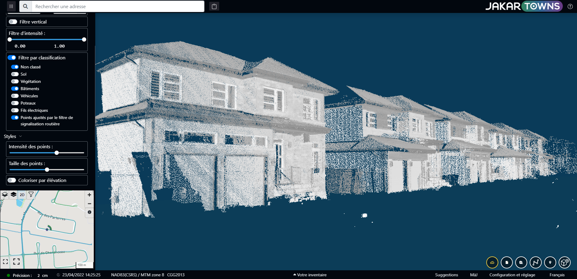 Filtre par classification dans jakartowns